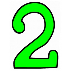 Disegno di Numero Due a colori per bambini gratis ... Disegno di Numero Due a colori per bambini gratis ...